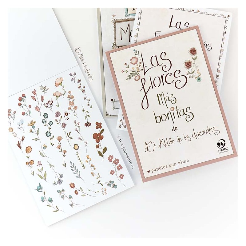 Bloc de recortables de flores